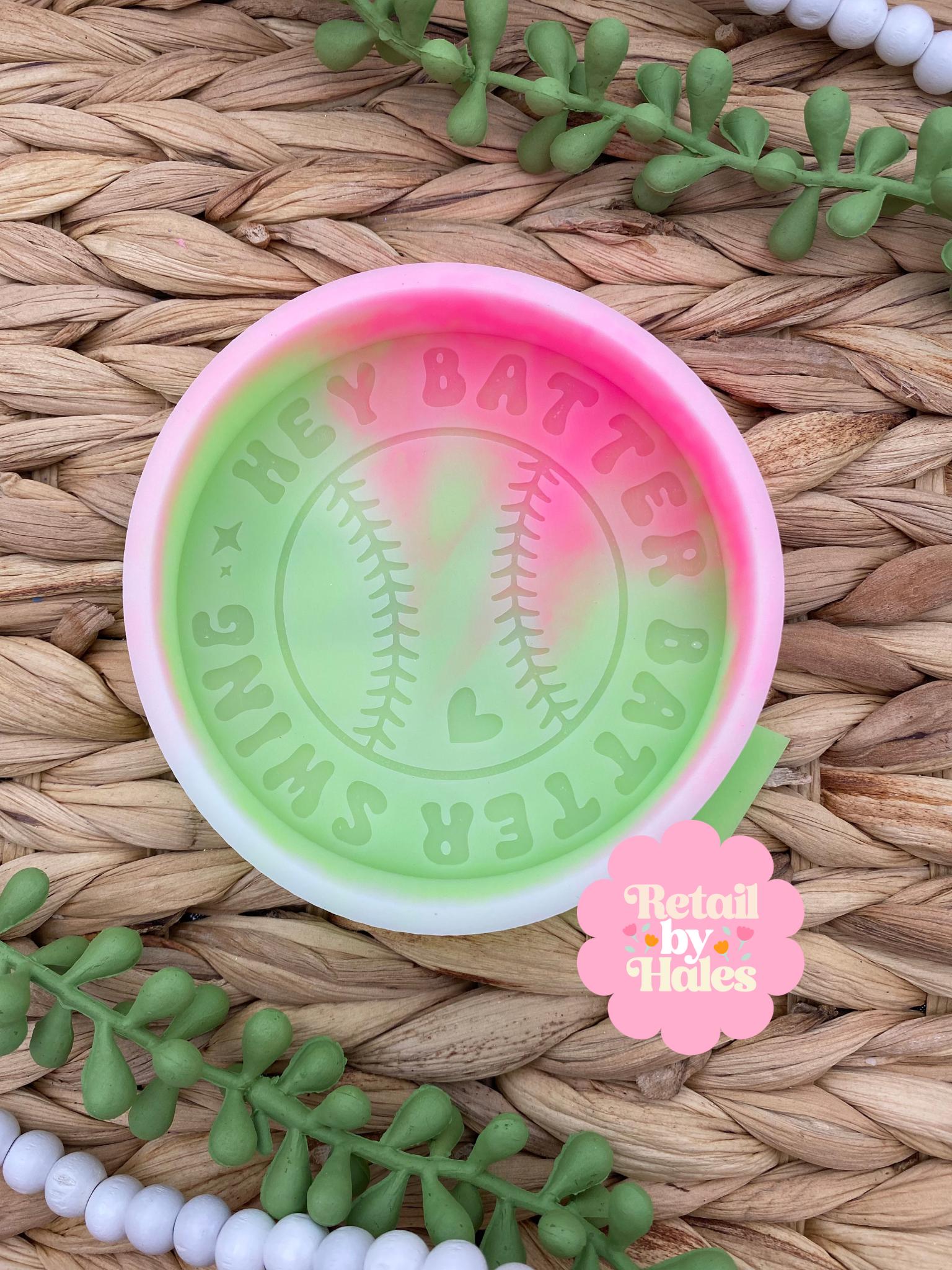 Baseball freshie mold, sports silicone mold, hey batter mold, baseball ...
